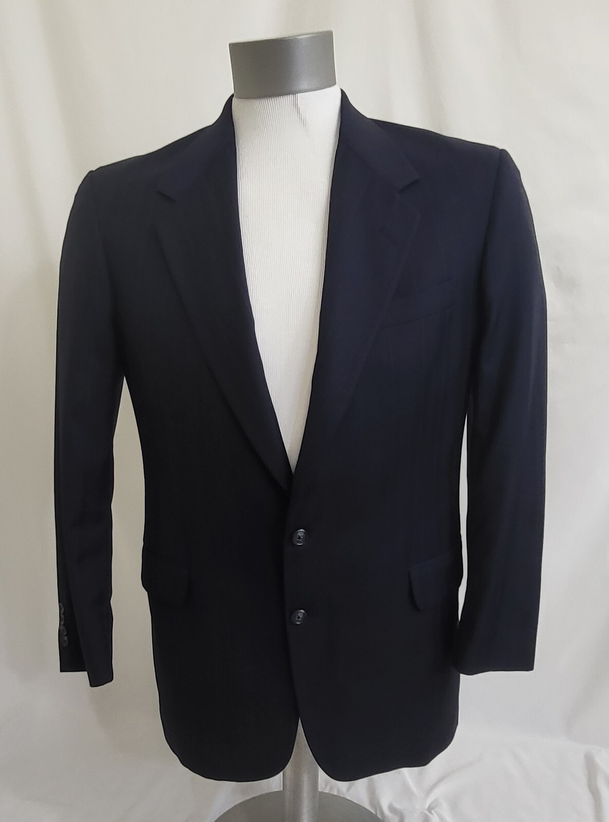 Tom James Innocenti 34L 2 Button Blue Pinstripe Blazer Sport Coat Suit ...