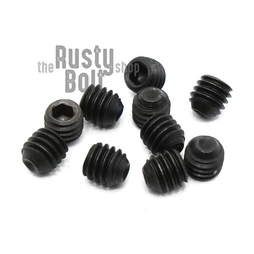 M4 x 4mm, Set Screws Cup Point Grub, 45H Steel, Black Oxide | eBay