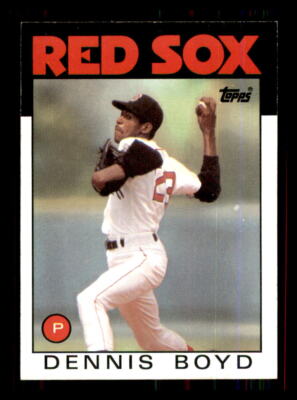 1986 BASEBALL 1986 Topps Dennis Boyd Boston Red Sox #605 1 | eBay