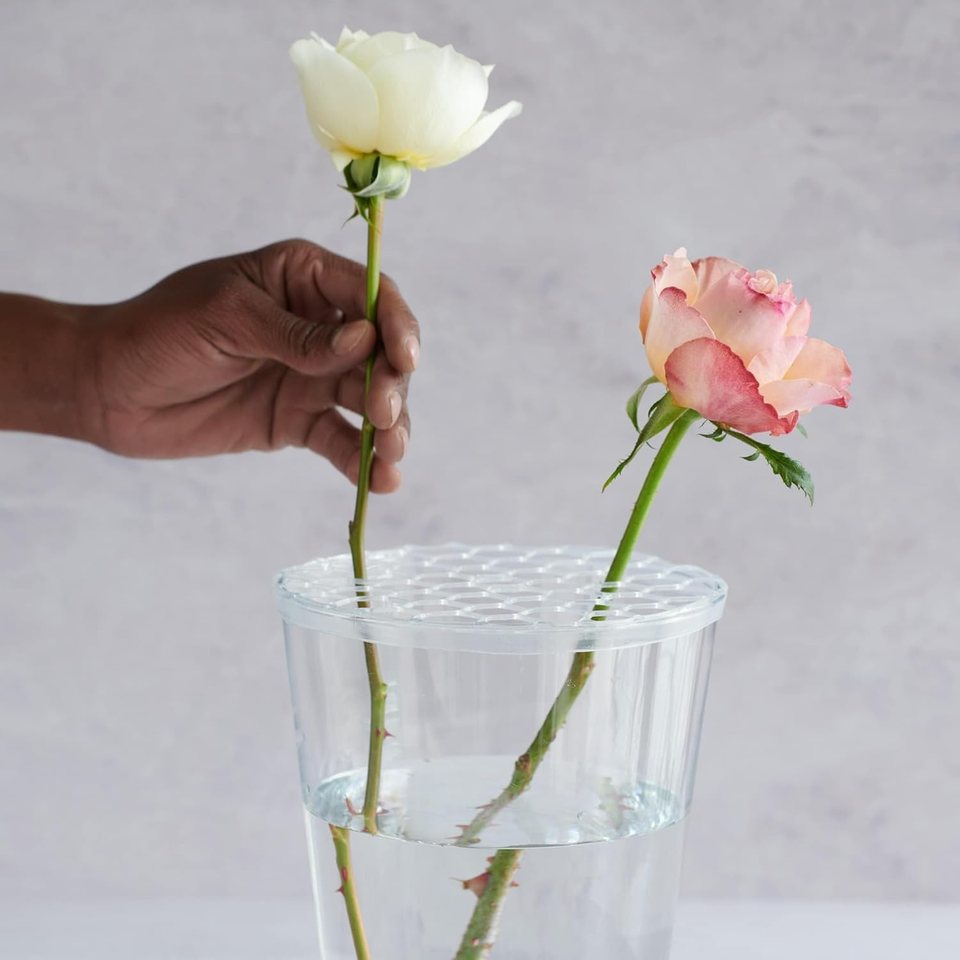 Vase Buddy, Reusable Silicone Flower Arranging Grid, Stretches over the ...