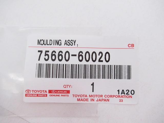 7566060020 Genuine Toyota Moulding Quarter Belt RH 75660-60020 for sale ...