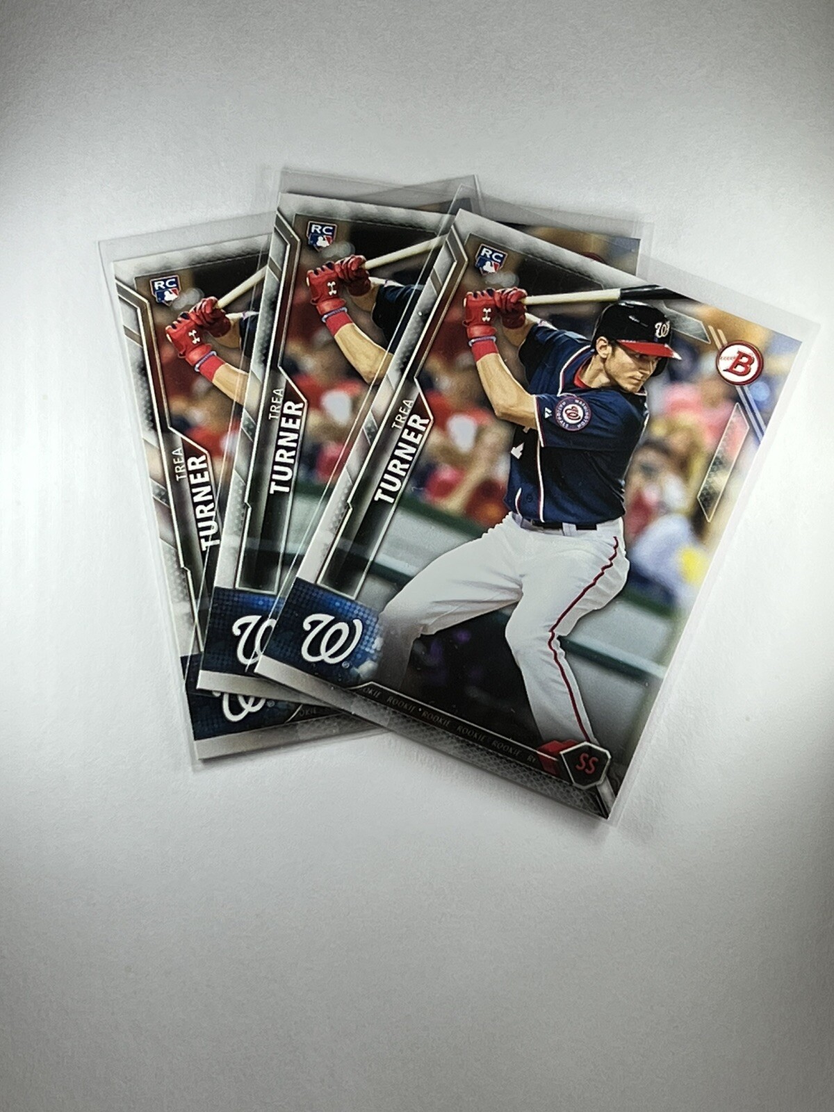 2016 Bowman Baseball Trae Turner Rookie Card #130 Philadelphia Phillies ...