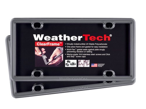 WeatherTech ClearFrame License Plate Frame- Durable Frame - 2 Pack - 17 ...