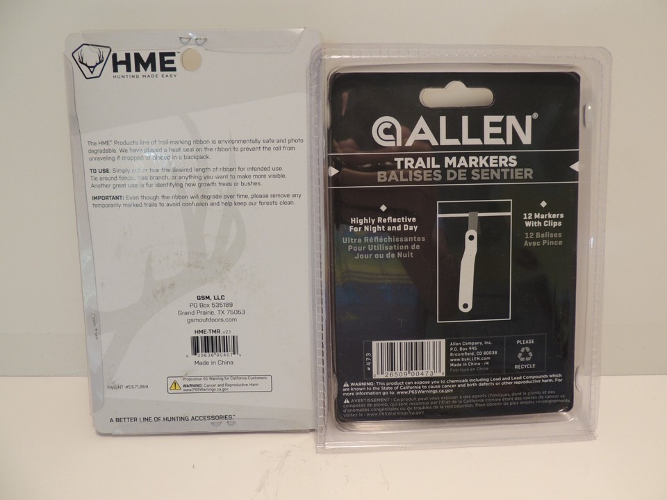 1 HME Orange Trail Marking Ribbon 150 ft roll +n 12 pk Allen Trail markers NEW | eBay