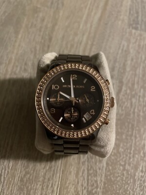 Michael Kors Parker Sable Stainless Steel Watch With Glitz Accents ...