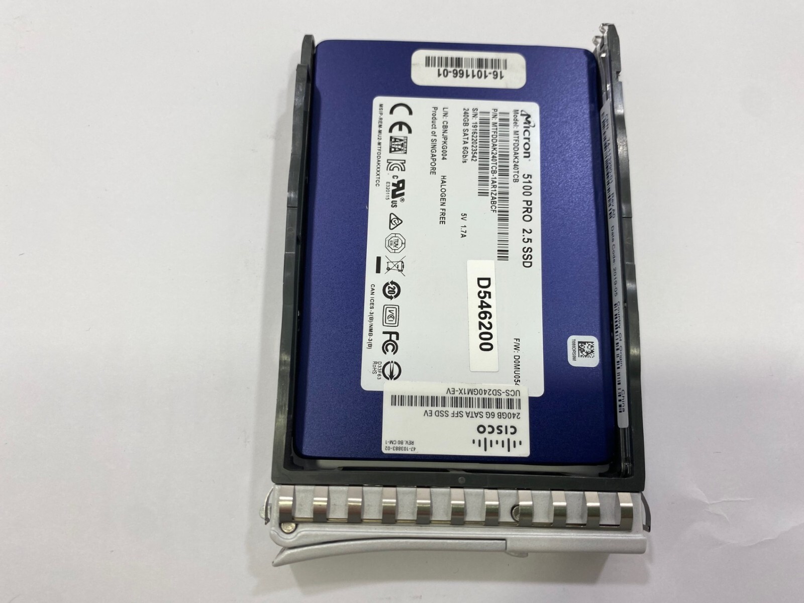 UCS-SD240GM1X-EV - Cisco 240GB 2.5" SFF SATA 6G SSD Solid State Hard ...