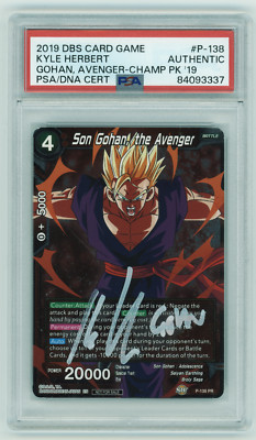 PSA Signed Kyle Hebert Son Gohan The Avenger P-138 PR Dragon Ball Super ...
