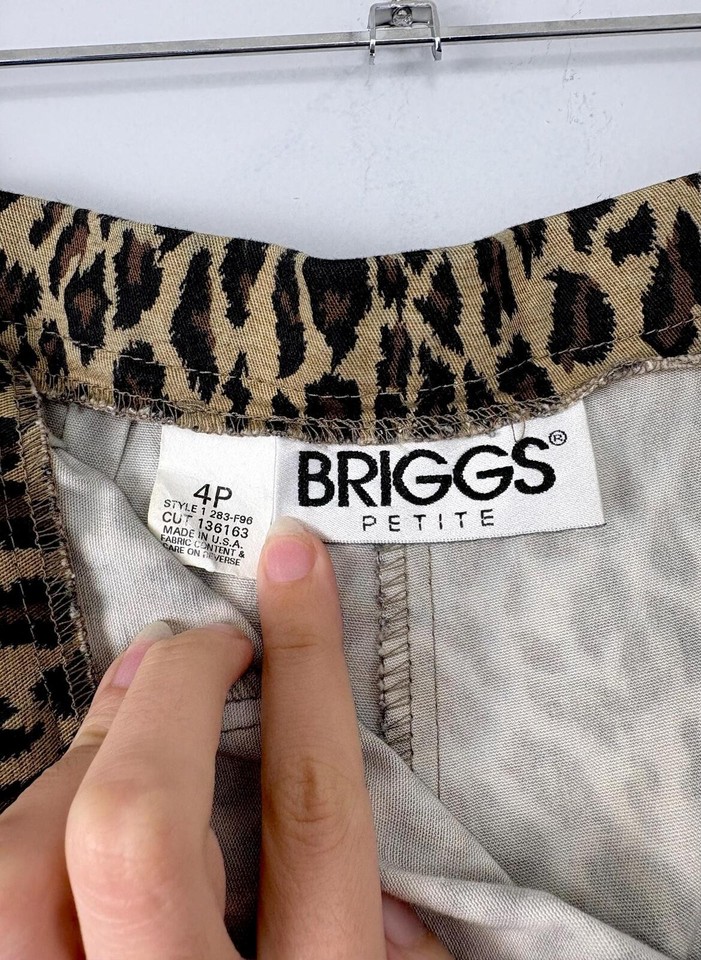 Vintage Leopard Print High-waisted Cotton Stretch Capri Pants Small | eBay