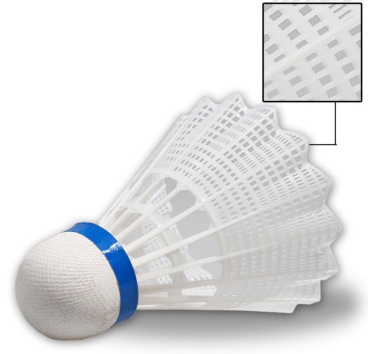 Cork Headed Nylon Shuttlecocks in a Set of 6 for Consistent Flight Path ...