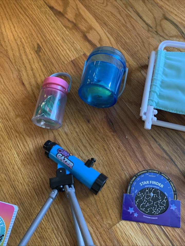 MY LIFE AS CAMPING Play Set For 18" Dolls Camp Fire Bug Jar Fishing ...