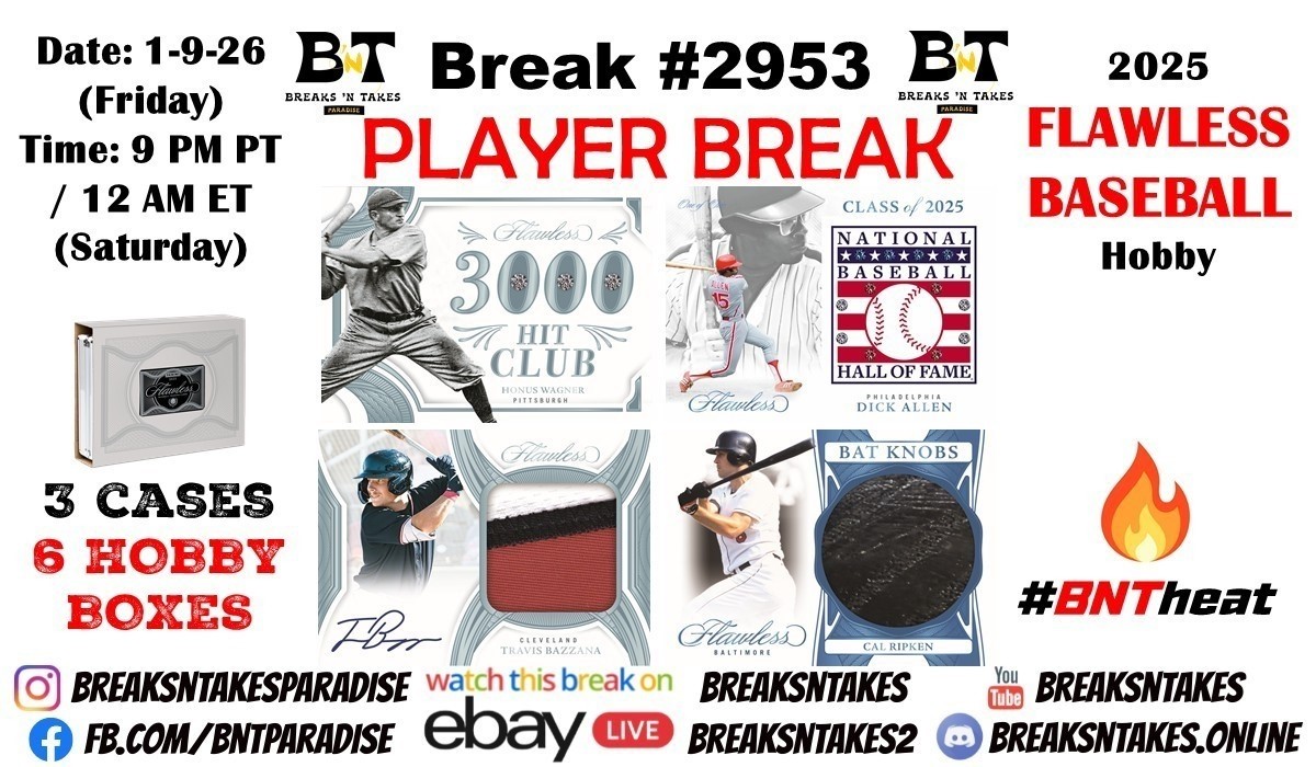 BRANDON SPROAT 2025 Panini Flawless Baseball 3 CASE (6 BOX) Break #2953 ...