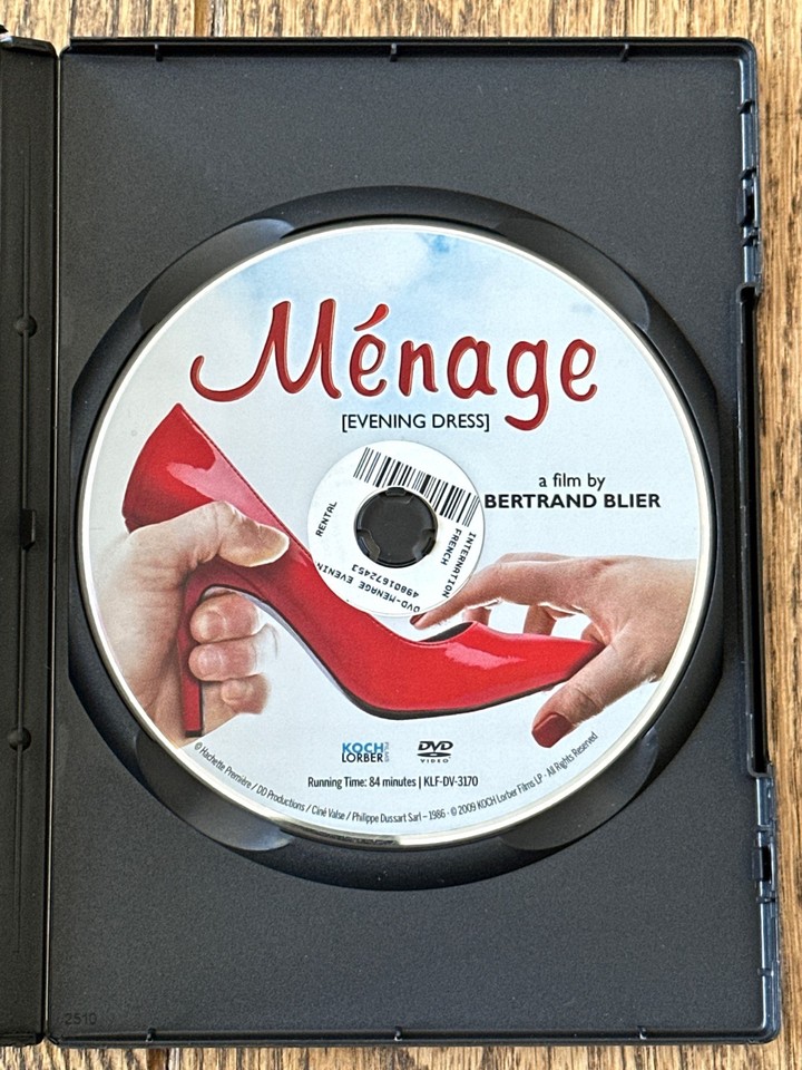 Menage (DVD) aka Evening Dress. OOP. Bertrand Blier, Gerard Depardieu ...
