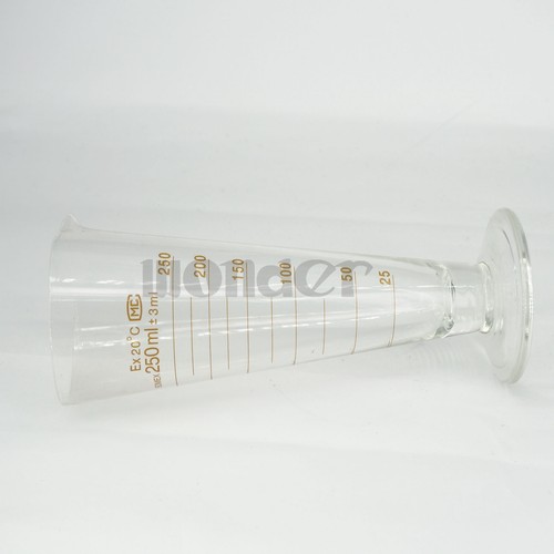 250ml Lab Glass Footed Apothecary Measuring Beaker Conical Graduated ...