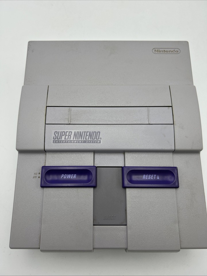 Super Nintendo 1Chip-02 Console SNES w/ 2 Controllers & Cables Tested ...