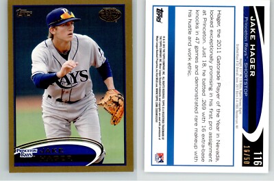 Jake Hager 2012 Topps Pro Debut Gold #116 /50 Rays | eBay