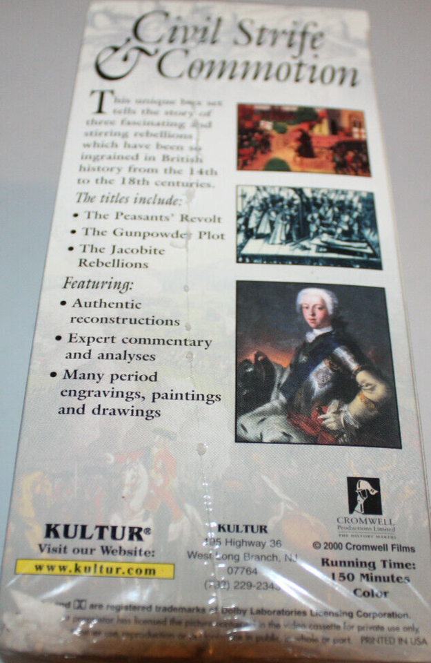 Civil Strife & Commotion Box Set (New Sealed VHS, 2000, 3-Tape Set ...