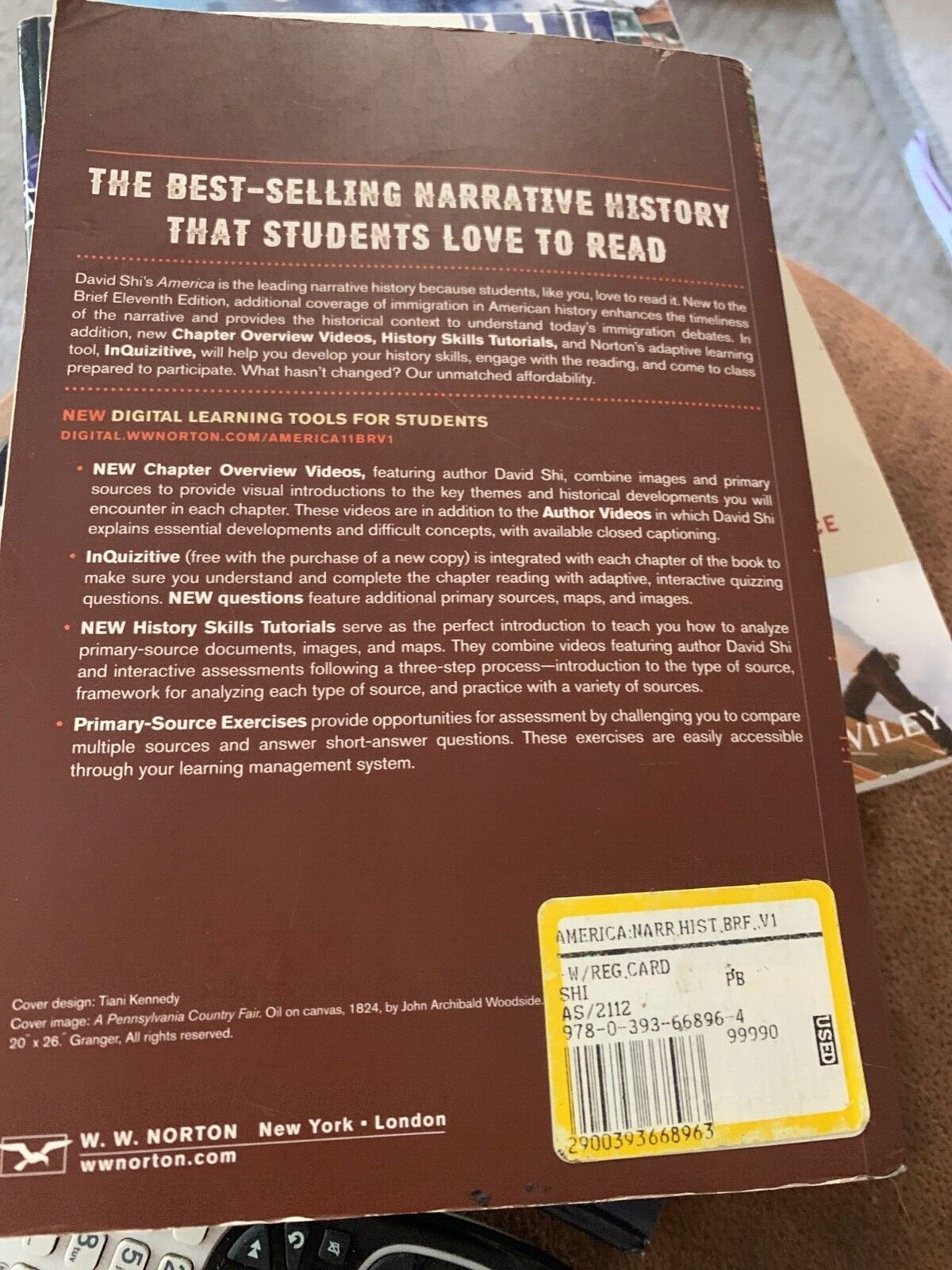 America A Narrative History Volume VI by David Emory Shi Trade ...
