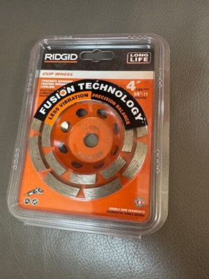 NEW RIDGID 4" Diamond Cup Wheel (AWD40) CONCRETE GRINDING, COATING ...