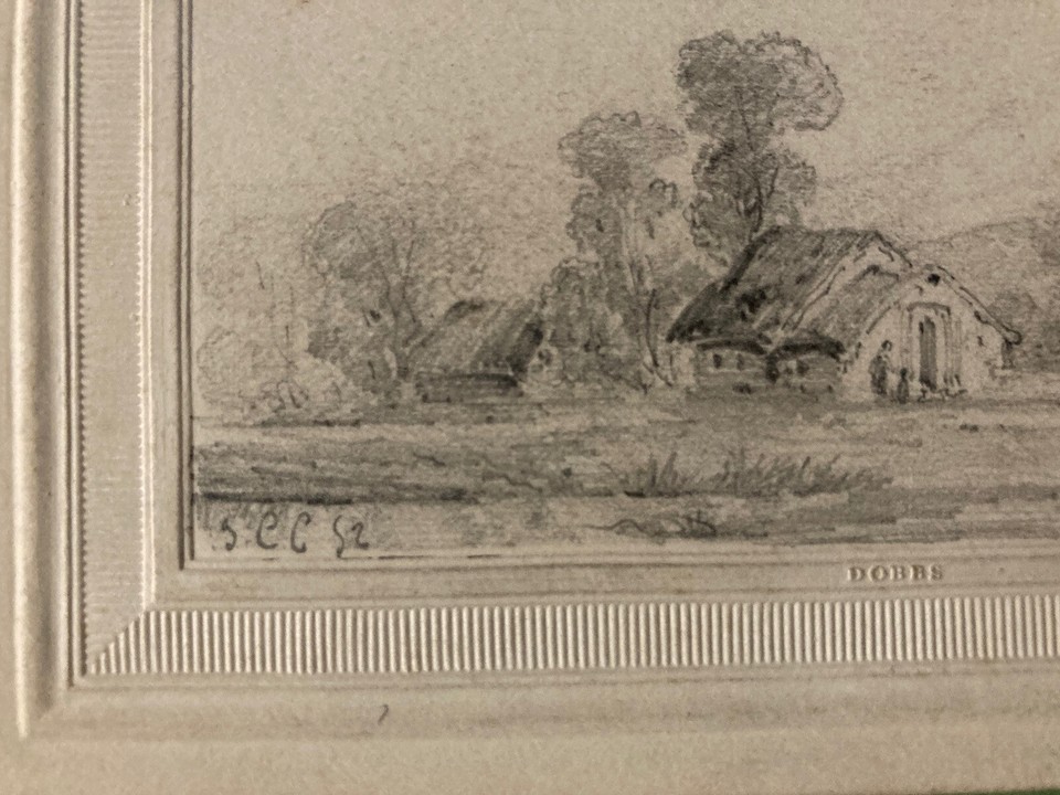 Very Nice Drawing Landscape Village Doubs Mine Lead Xixth to Identify ...