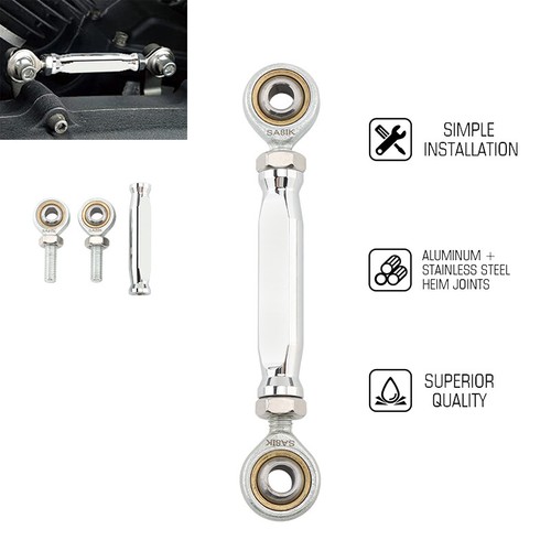 For Dyna Polished Mid-Control Shift Linkage Rod Harley Softail FXBBS ...
