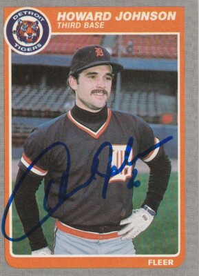 HOWARD JOHNSON DETROIT TIGERS SIGNED 1985 FLEER CARD #12 | eBay