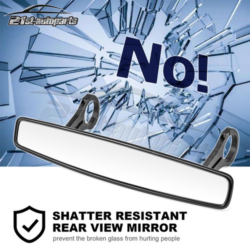 15" Wide Rear View Race Mirror Convex Mirror w/ 1.75" Clamp UTV for ...