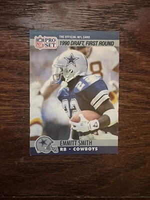 1990 Pro Set Emmitt Smith # 22 1990 Draft, First Round Dallas Cowboys ...