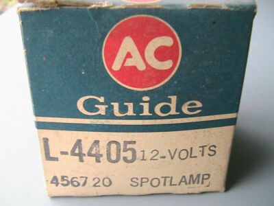 NOS 1955-1965 GM CHEVROLET 456720 SPOTLAMP BULB AC GUIDE 4405 ...