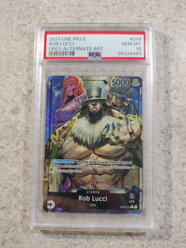 ONE PIECE TCG 500 YEARS IN THE FUTURE OP07-079 ALT ART LEADER ROB LUCCI ...