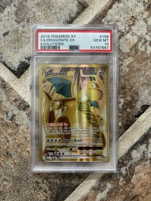 Dragonite EX Holo Full Art 106/108 XY Evolutions 2016 Pokemon Card PSA ...