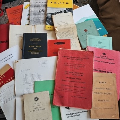 British Railways Ephemera 1930s To 1970s Rules Fire Manual Books London ...