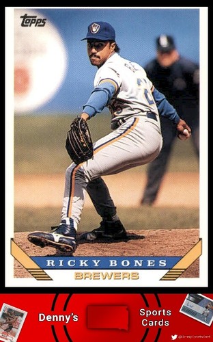 1993 Topps #71 Ricky Bones Milwaukee Brewers Baseball Card | eBay