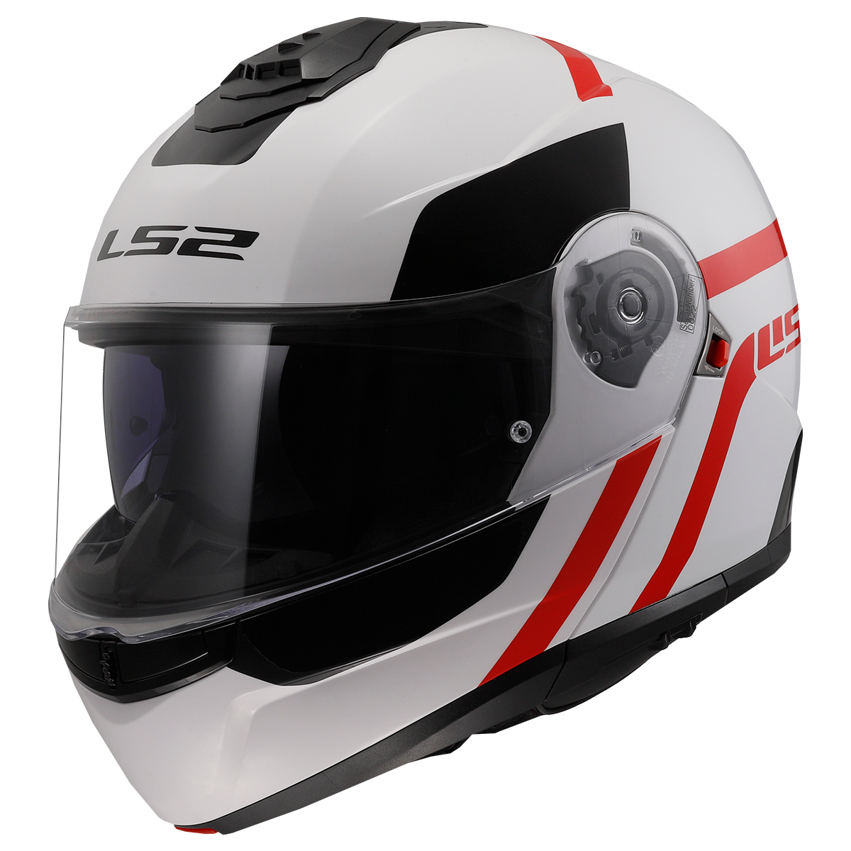 LS2 FF908 STROBE II FLIP UP MOTORCYCLE CRASH HELMET SCOOTER BLACK ...