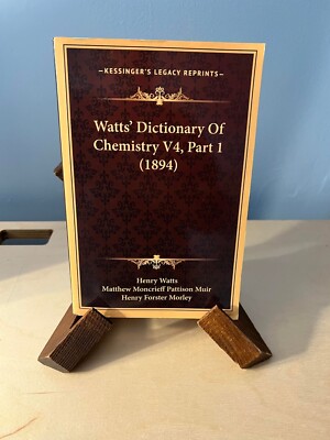 Watts' Dictionary Of Chemistry V4, Part 1 (1894) Paperback – September ...