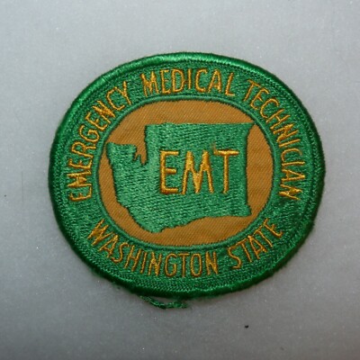 Vintage Washington State Emergency Medical Technician Green Sleeve ...