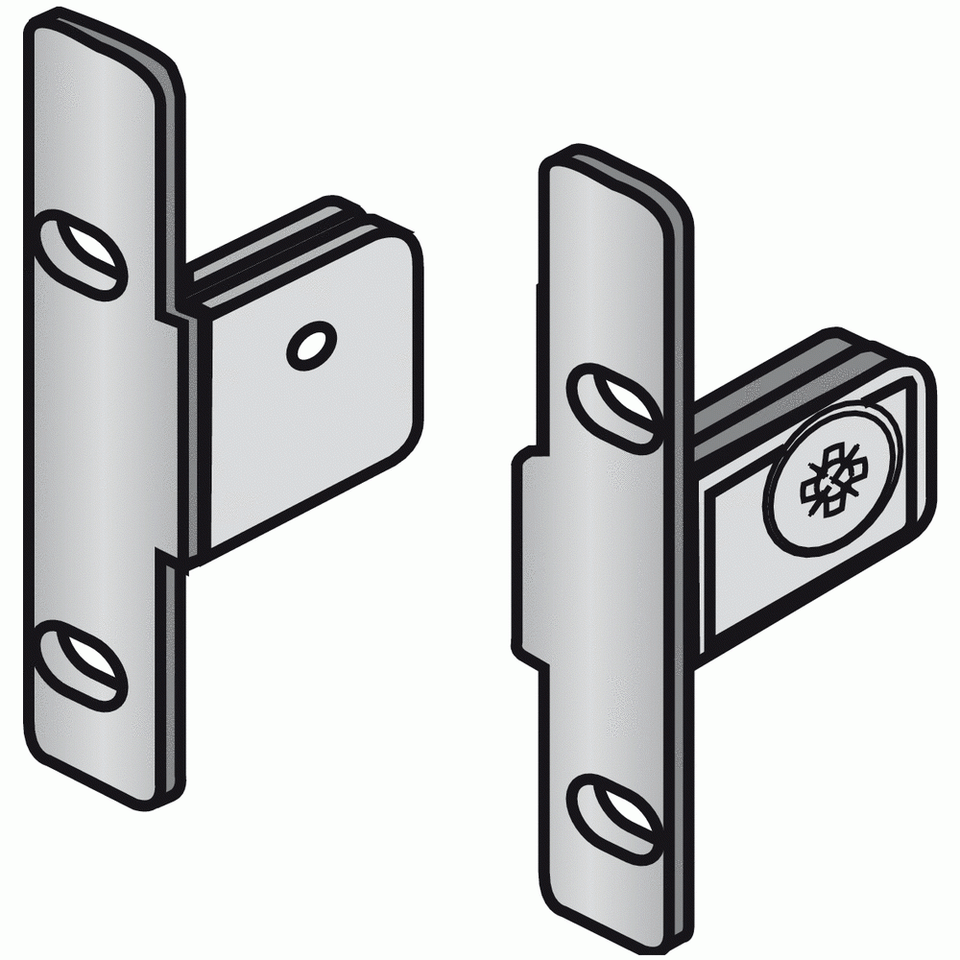 Hettich Multitech Front Drawer Bracket Connector 54mm (Pair) | eBay