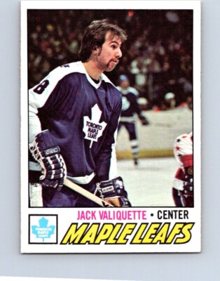 VINTAGE HOCKEY CARD 1977 O-PEE-CHEE TORONTO MAPLE LEAFS JACK VALIQUETTE ...