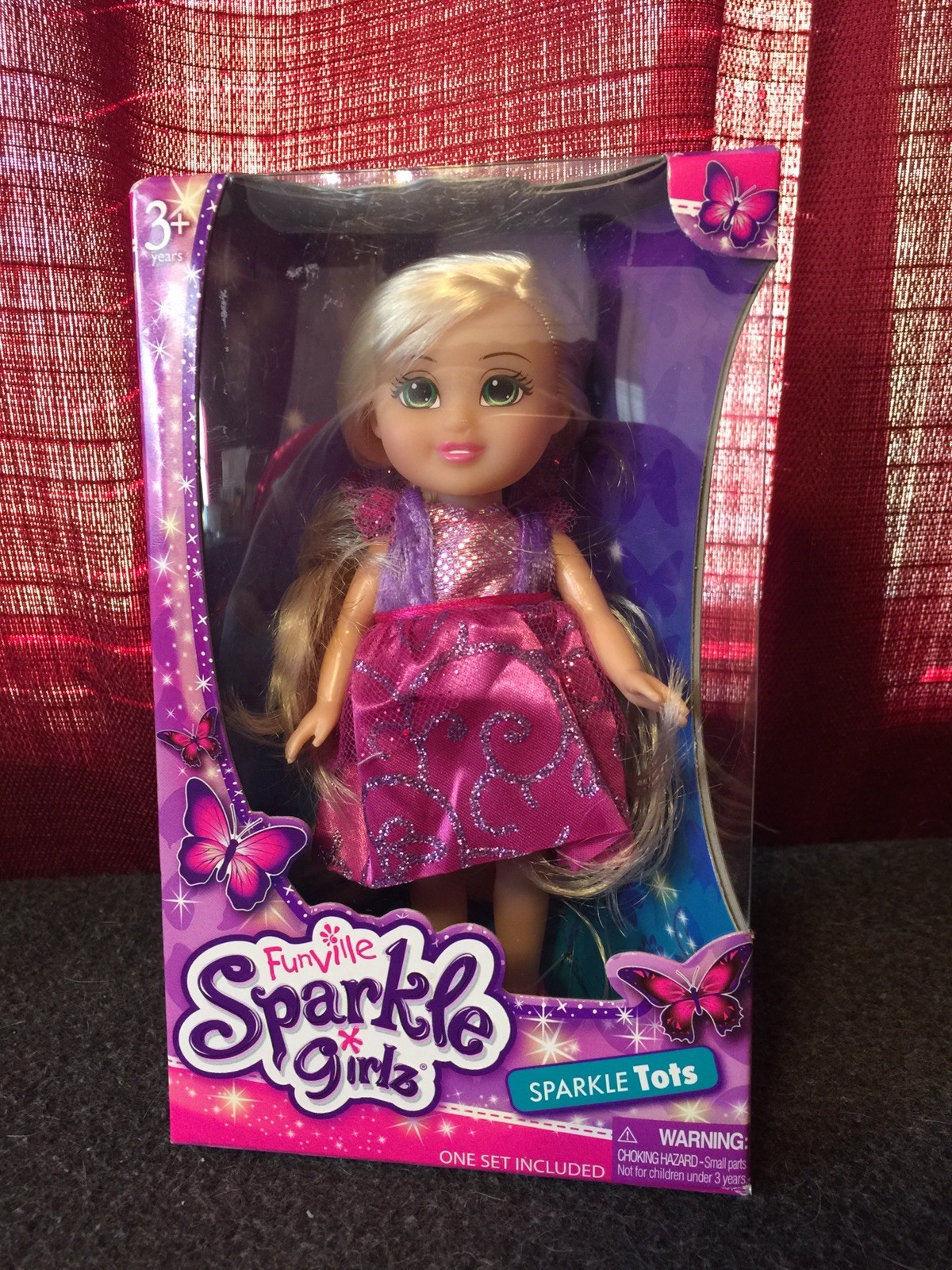 Funville Sparkle Girlz Sparkle Tots Blonde hair Green eyes girl Doll | eBay