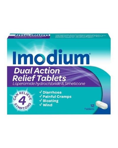 Imodium Dual Action Relief - 12 Tablets 3574661609416 | eBay UK