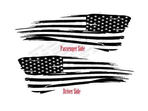 Distressed Flag Decal Side body Fits Truck Dodge Ram Ford F150 American ...