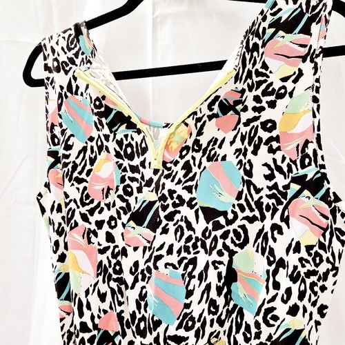 Anthropologie Leopard Neon Print Dress Size 12 M Numph | eBay