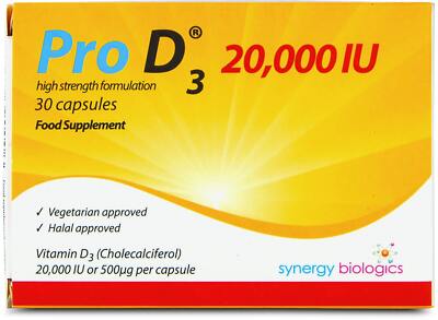 Pro D3 20,000IU Weekly Dose 30 Capsules X 1 | eBay UK