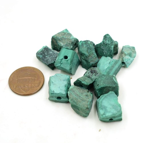 Naturel Brut Malachite Naissance 10 Pour 15 MM Perles 2 Perceuse Pierre Bijoux | eBay