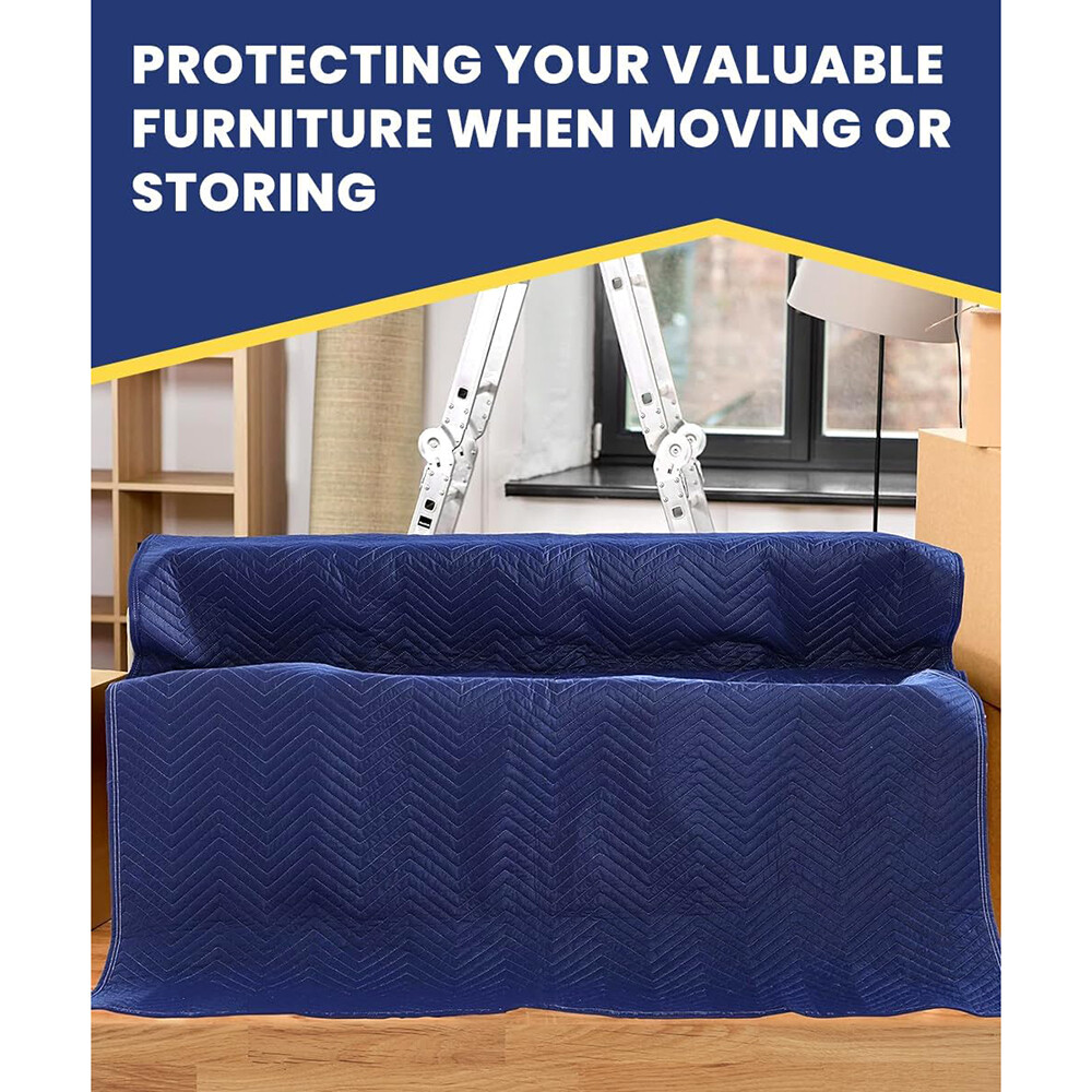 Moving Blanket Heavy Duty Furniture Protection Pads Quilted Removalist ...