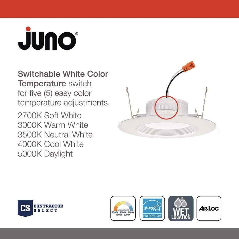 Juno Contractor Select Retro Basics 5/6 in. Selectable CCT Integrated LED | eBay