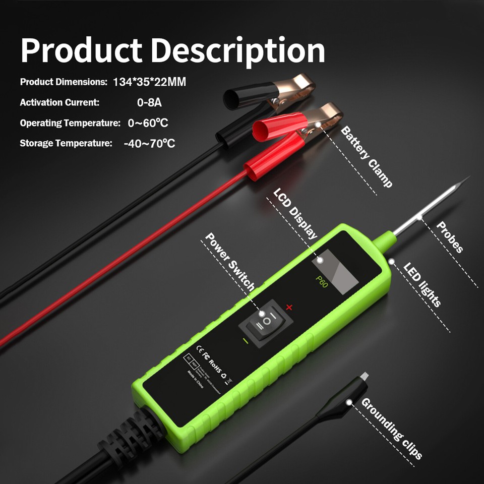 Original P60 Car Power Probe Electrical Circuit Tester Multi-meter ...