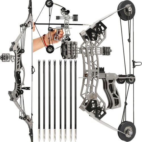 12lbs 10" 16" Mini Compound Bow Arrows Set Pocket Bow Archery Shooting ...