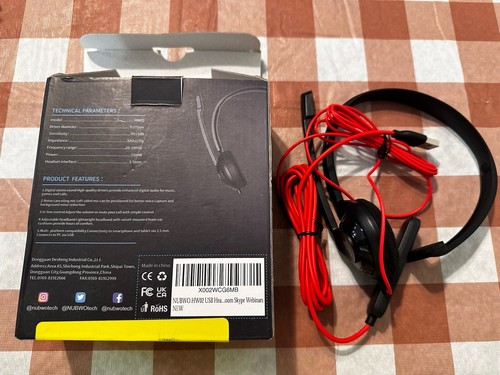 NUBWO HW02 USB Headset with Microphone Noise Cancelling &in-line Control | eBay
