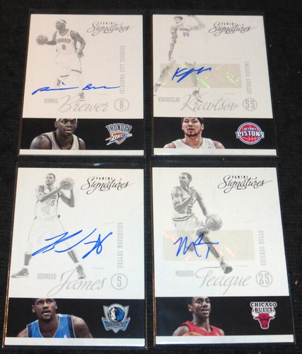 (15) 2012-13 PANINI SIGNATURES AUTO SIGNED LOT AUTOGRAPH VETS/ROOKIE ...