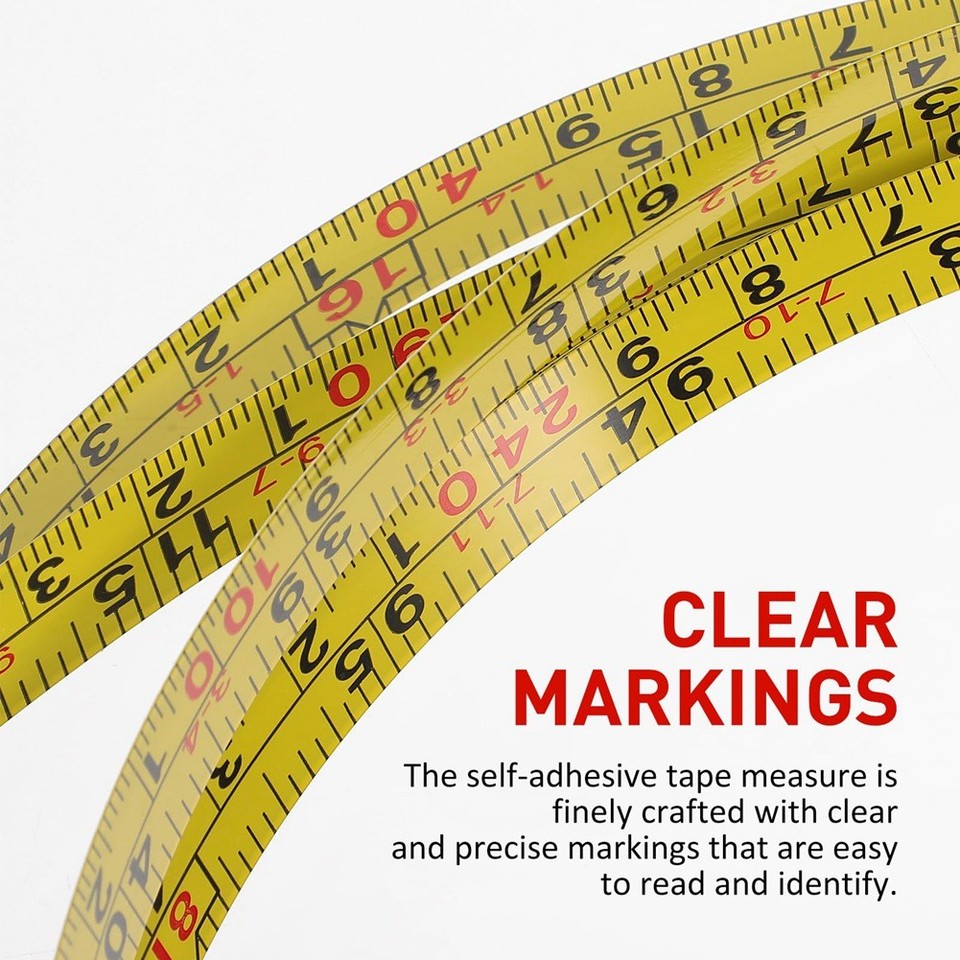 2 Rolls Self Adhesive Measuring Tape Metric Tape Measure Peel and ...